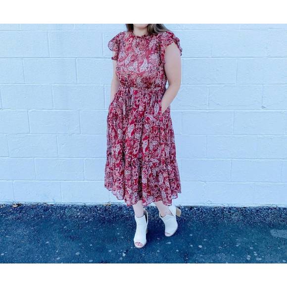 Blu Pepper | Dresses | New Blu Pepper Ruby Dress In Redgold | Poshmark